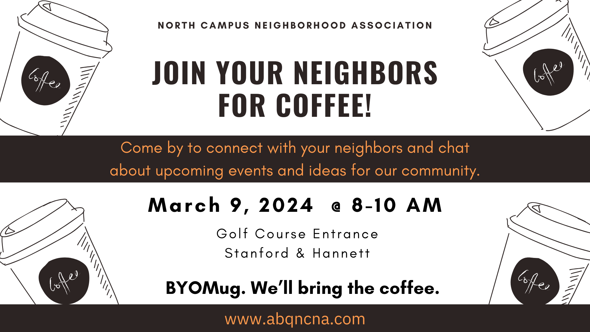 3.9.2024 Coffee Mingle – Albuquerque North Campus Neighborhood Association